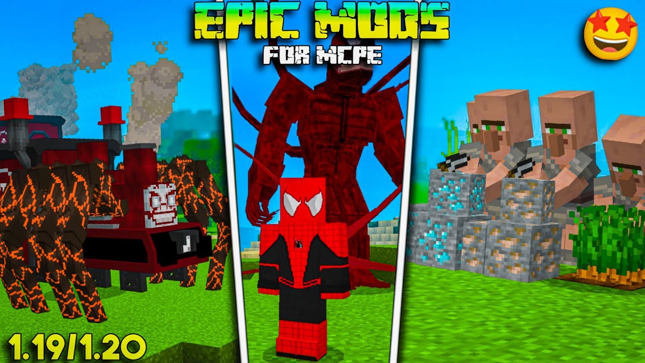 EPIC MODS FOR MINECRAFT POCKET EDITION 1.19/1.20 || Mishra Gaming - YouTube