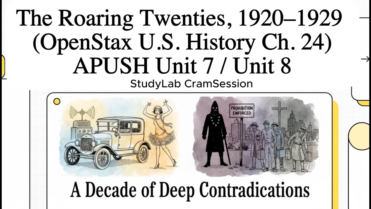 The Roaring Twenties, 1920–1929 (OpenStax U.S. History Ch. 24) | APUSH ...