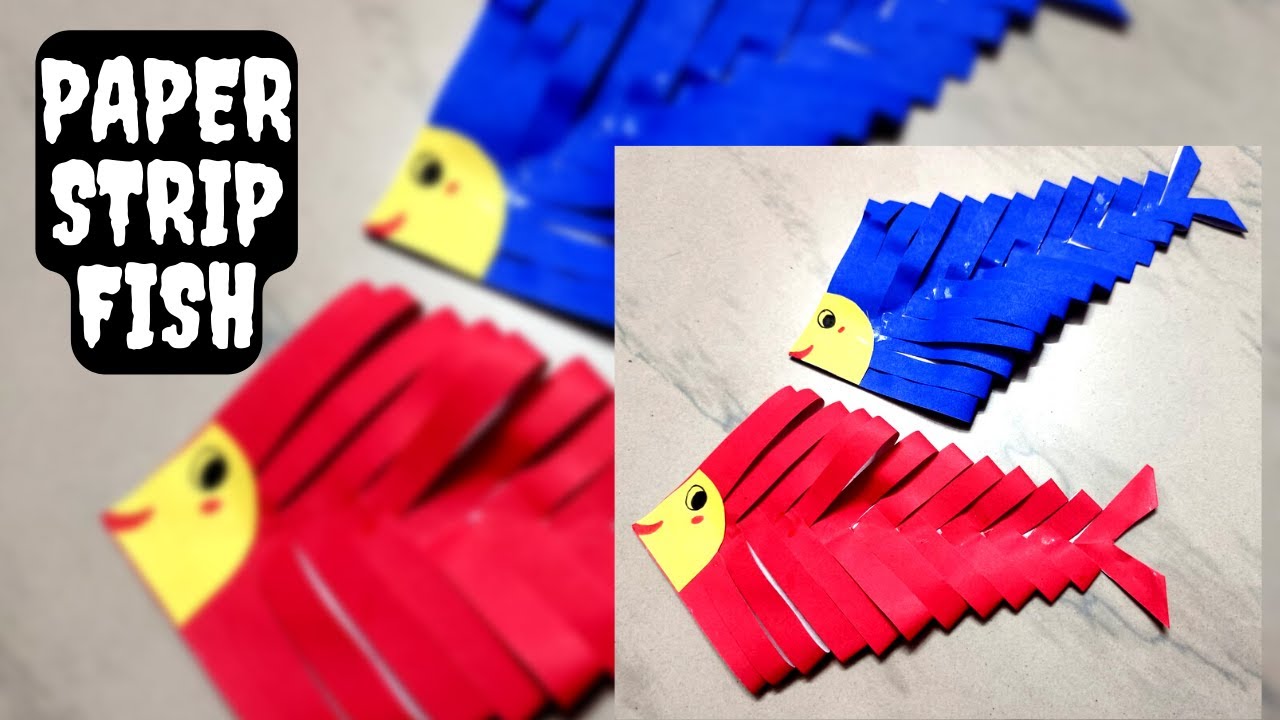 DIY Paper Strip Fish || Paper Folding Craft DIY - YouTube