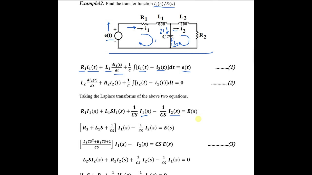 Control system\Lecture 3\ Mathematical Model \ Part 3\ Example No.2 ...