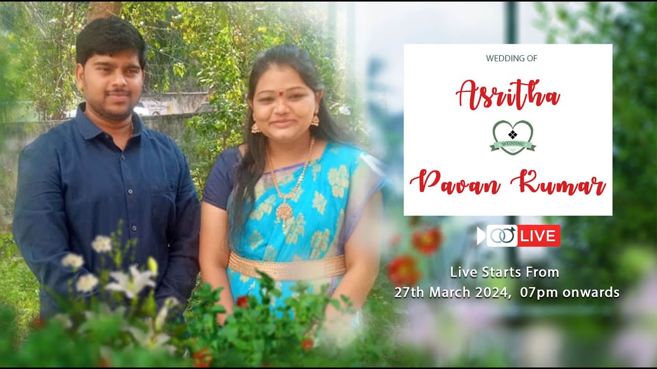 LIVE 🔴 : Jayanthi's Wedding | Ashrtiha & Pawan Kumar | Live \\ March 27th 2023 \\ 07pm Onwards ...