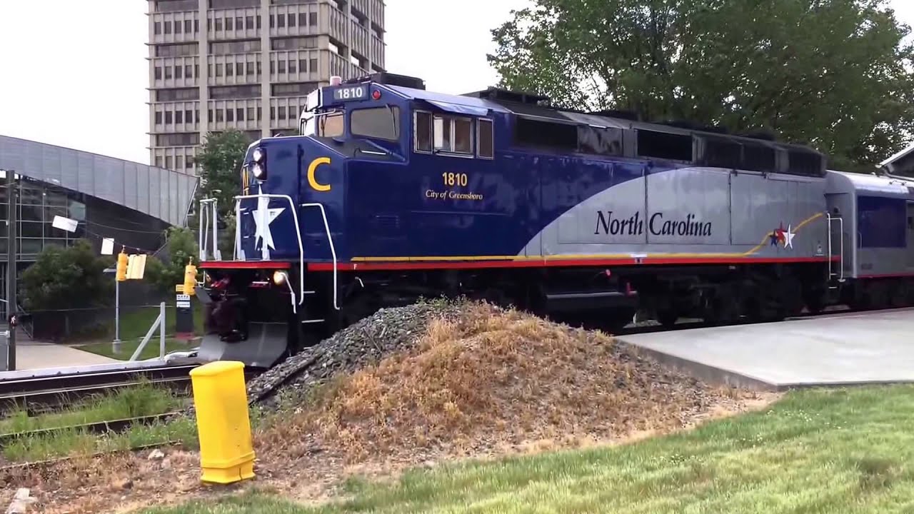 Amtrak Piedmont 74 Arrives in Durham, NC on National Train Day - YouTube