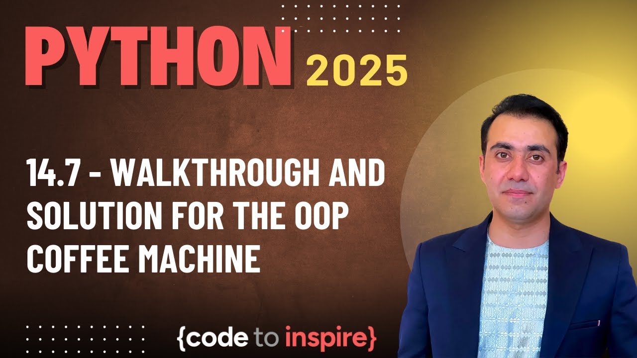 14.7 - Walkthrough and Solution for the OOP Coffee Machine - YouTube