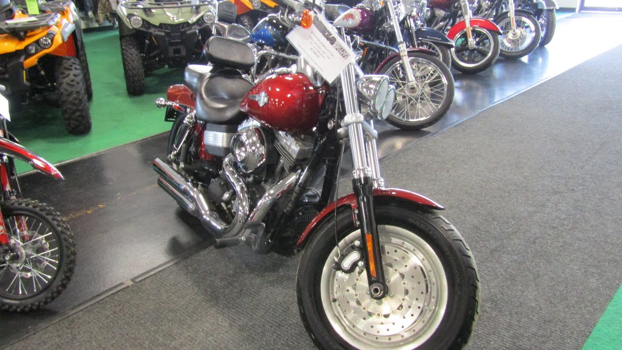 2009 HD Dyna Fat Bob Red - YouTube