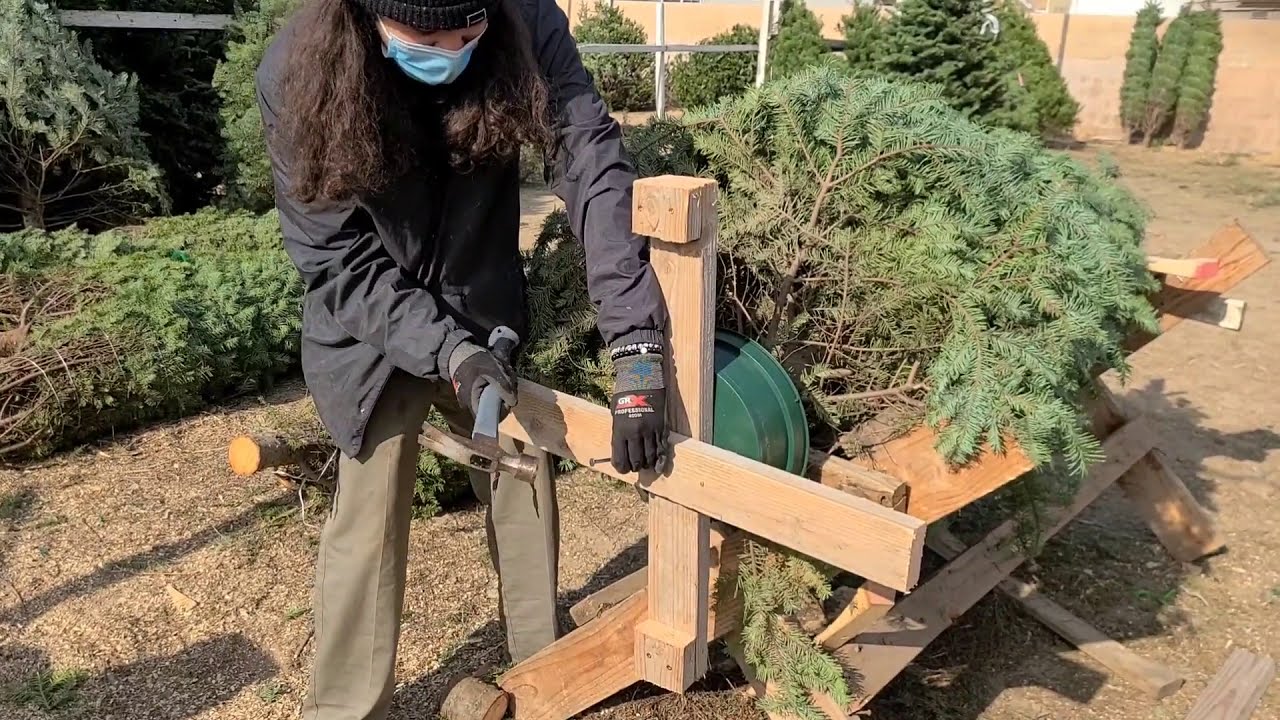 How to make a Christmas tree stand for $5 From 2X4 - YouTube
