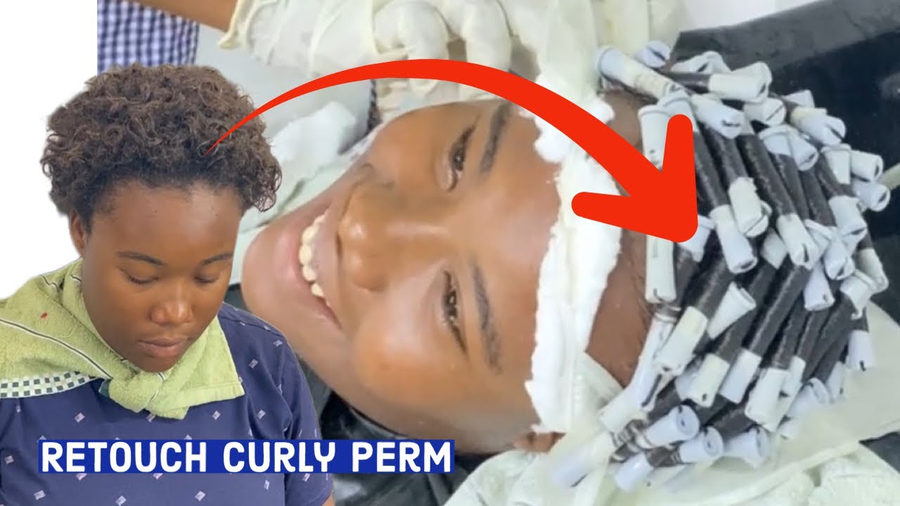 Curly perm the right way Root Touch Up| permanent wave - YouTube