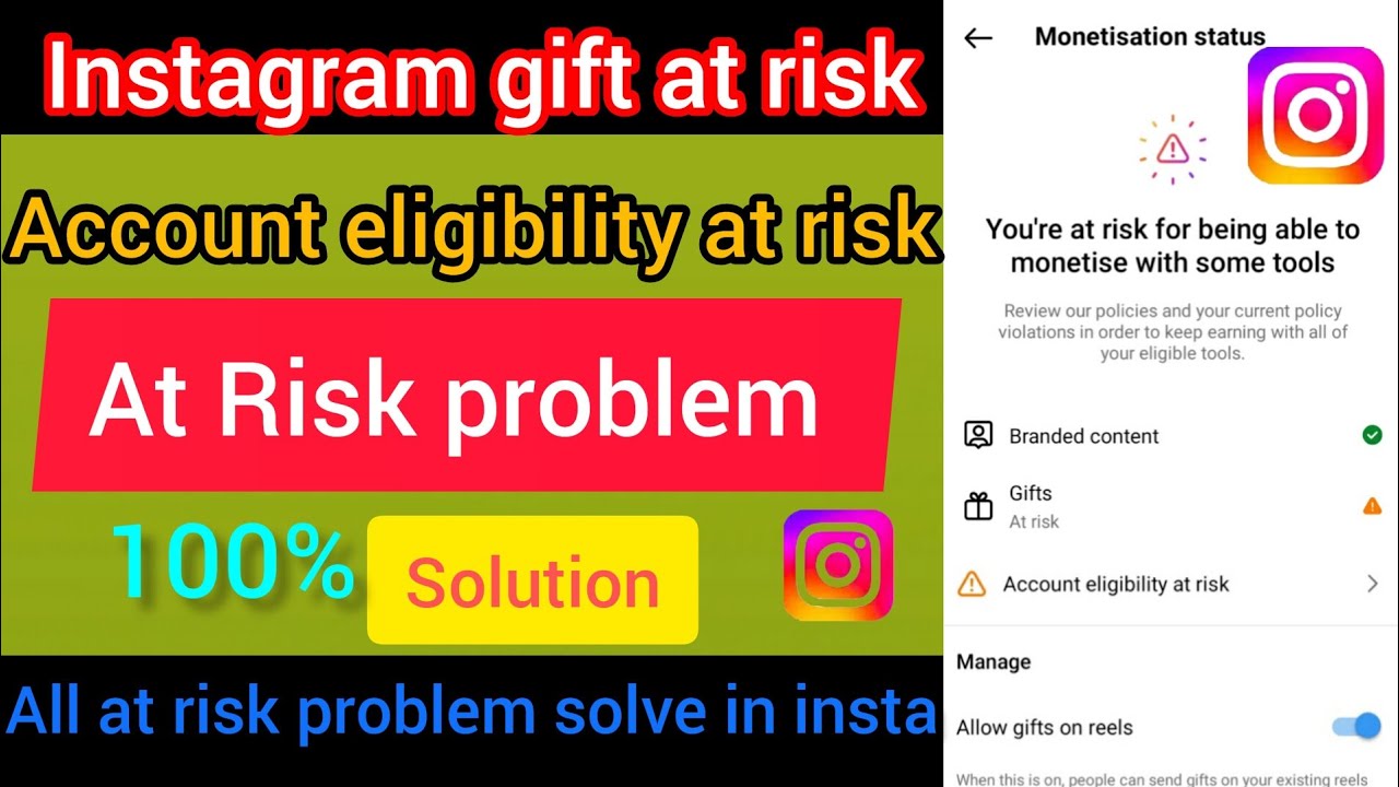 Insta gift at risk problem solve | Instagram gift option at risk ...