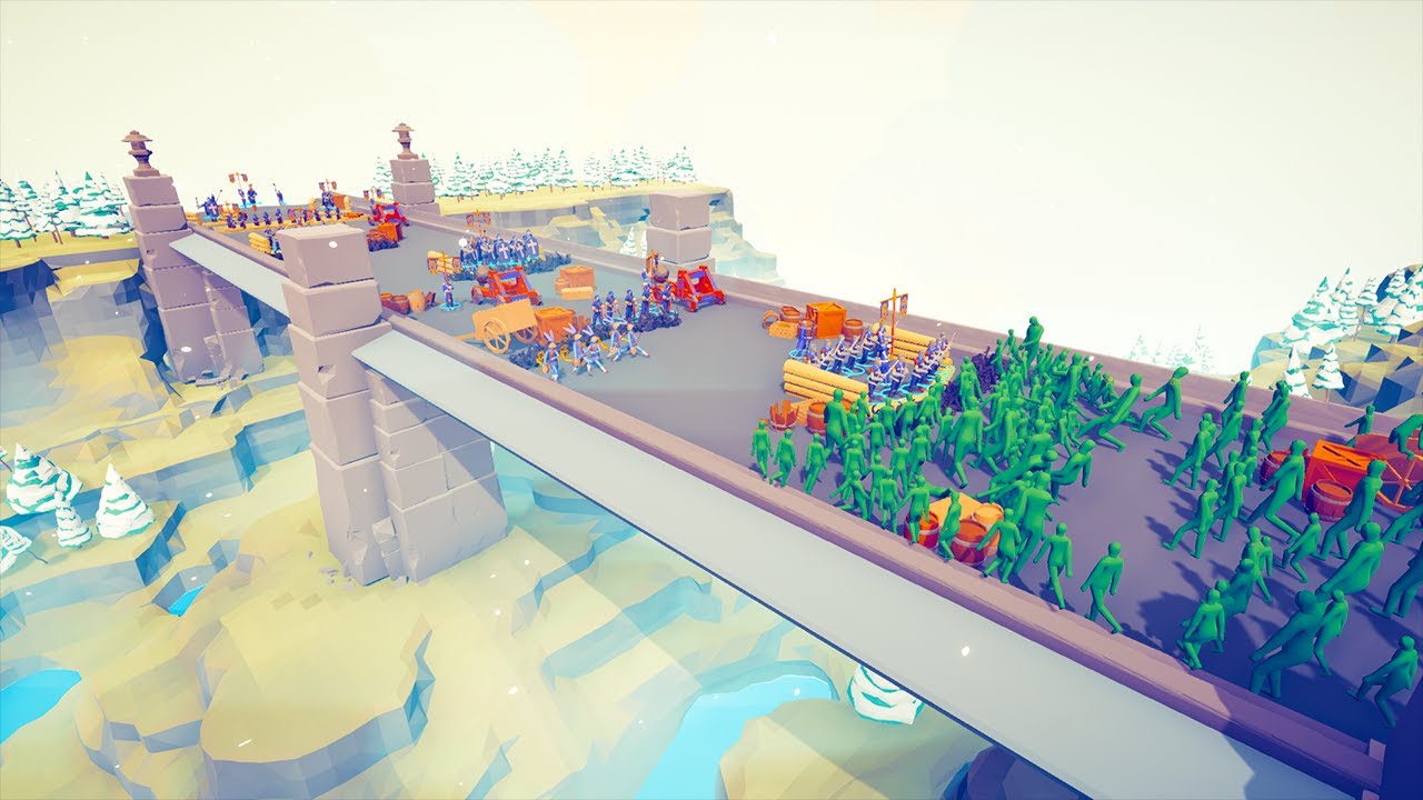 MEDIEVAL FACTION vs ZOMBIE ARMY 🧟 Battle on the Bridge | Totally Accurate Battle Simulator TABS ...