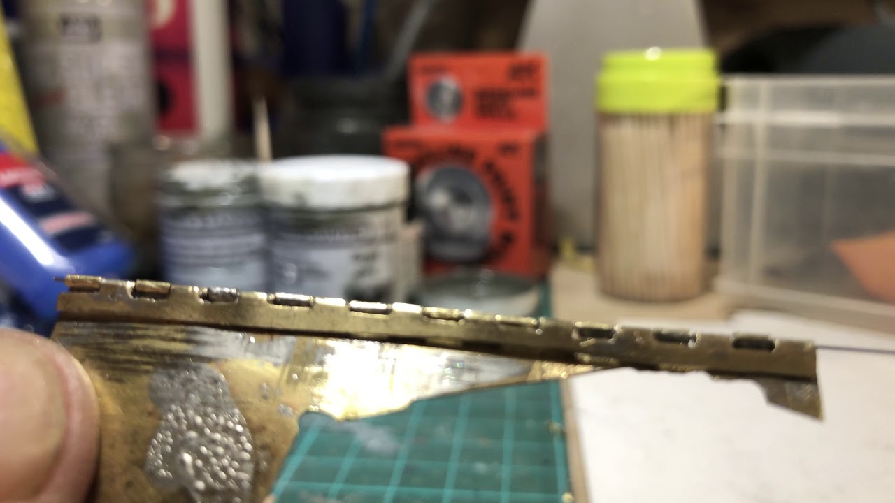 Hand made working piano hinges at 1:24 scale for the bonnet of a model ...