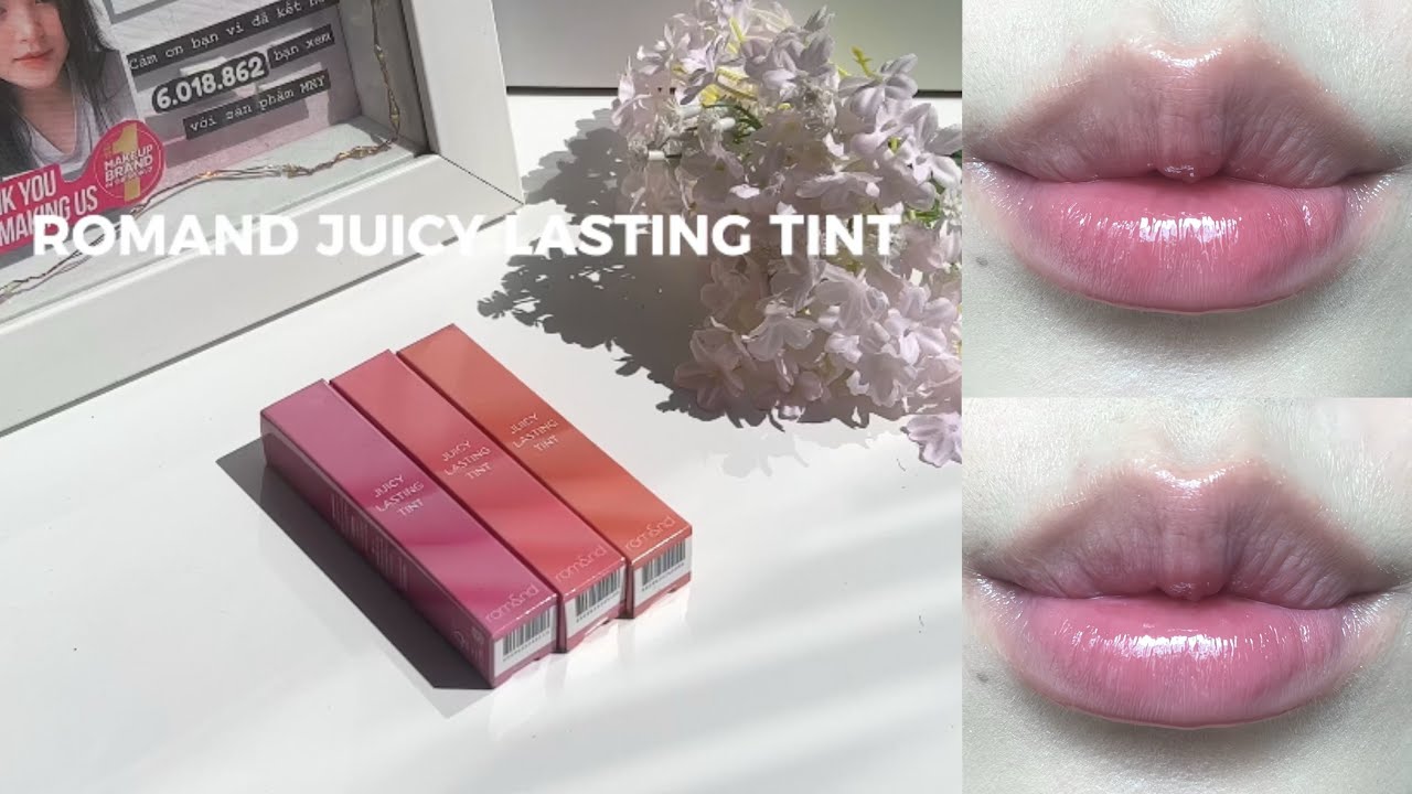 Swatch Romand Juicy Lasting Tint Spring Fever | 3 màu son tint mới của ...