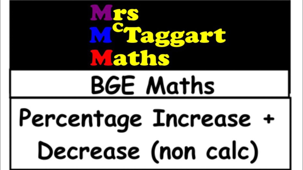 Percentage increase and decrease (non calculator) - YouTube