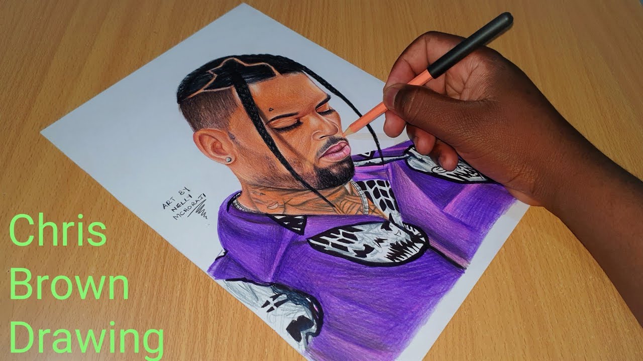 Drawing Chris Brown - Chris Brown - YouTube