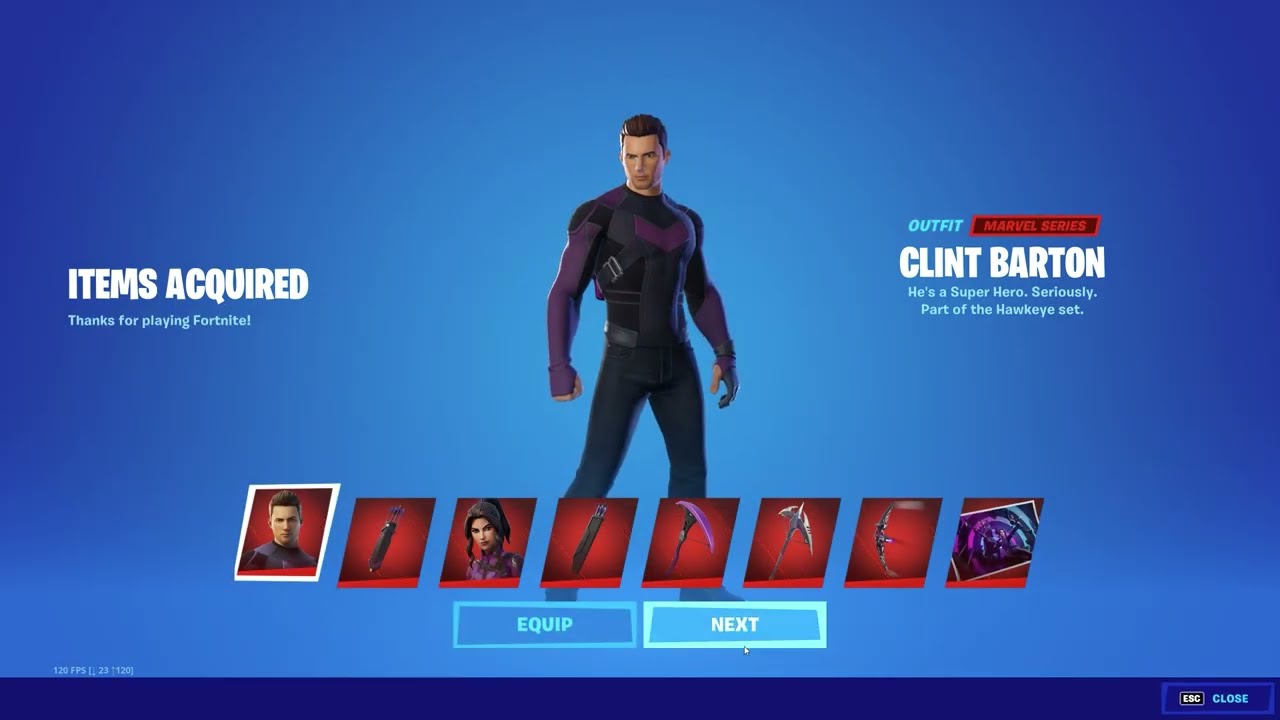 HAWKEYE BUNDLE! CLINT BARTON AND KATE BISHOP FORTNITE ITEM SHOP ...