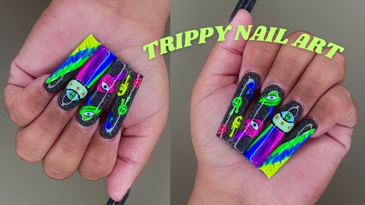 Trippy Nail Art Tutorial - YouTube