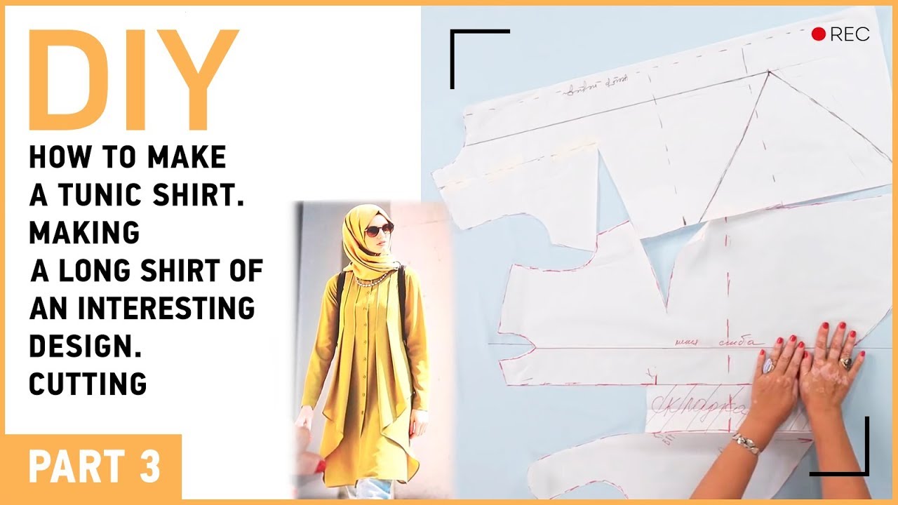 DIY: How to make a tunic dress. Making a shirt dress of an interesting ...