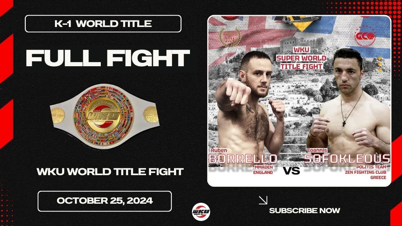 Ruben Borrello vs Giannis Sofokleous | WKU World Title Full Fight - YouTube