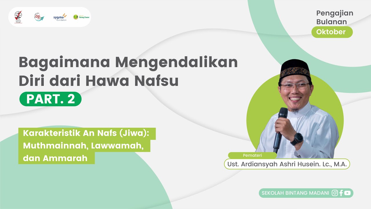 Karakteristik An Nafs : Muthmainnah, Lawwamah, dan Ammarah (Kajian ...