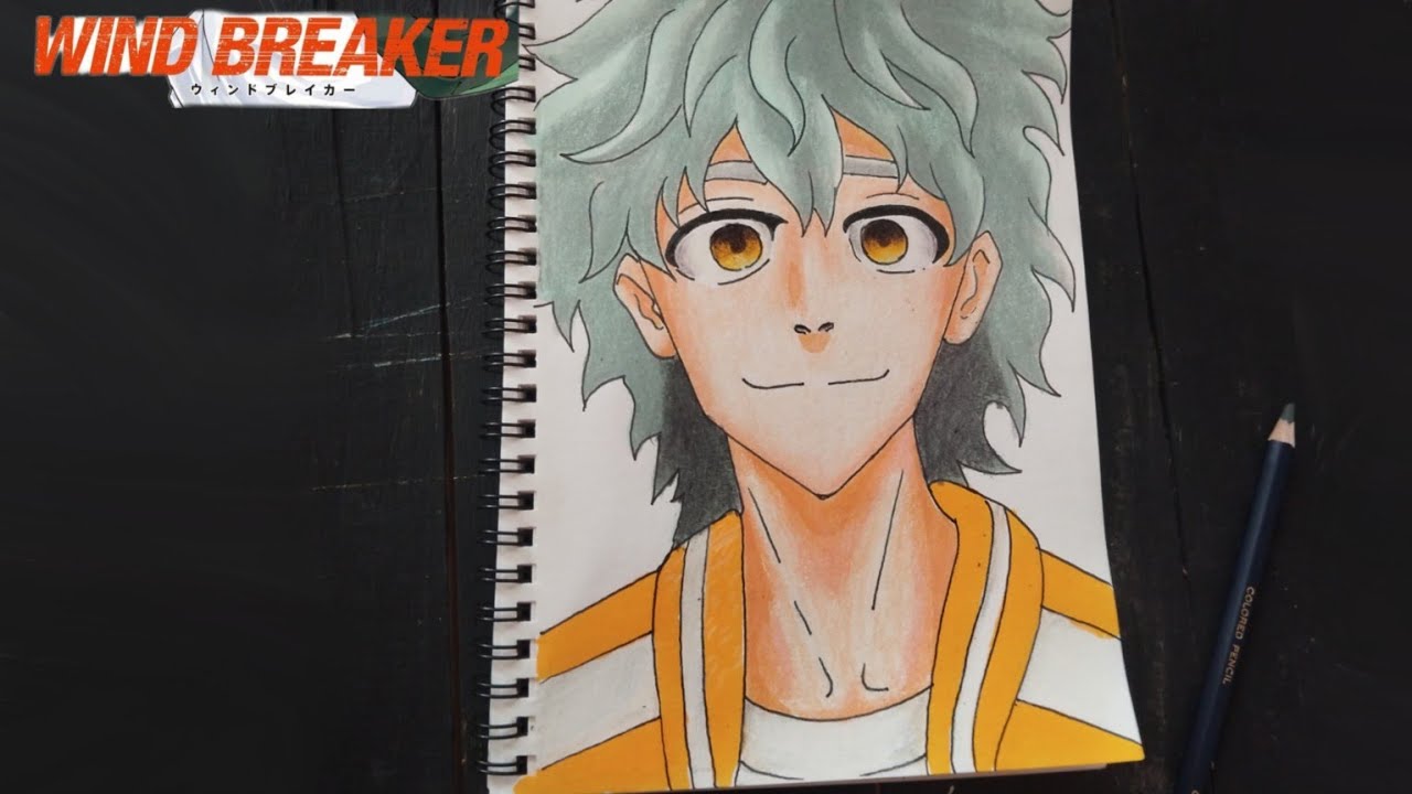 how to draw easy drawing anime style (choji tomiyama) #windbreaker # ...