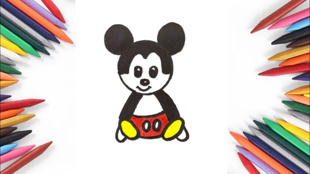 How to Draw Mickey Mouse Easy Step by step | Mickey Mouse Drawing Easy ...