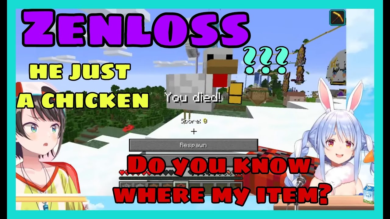 Pekora Had a Zenloss She End Up Talking To a Chicken | Minecraft ...