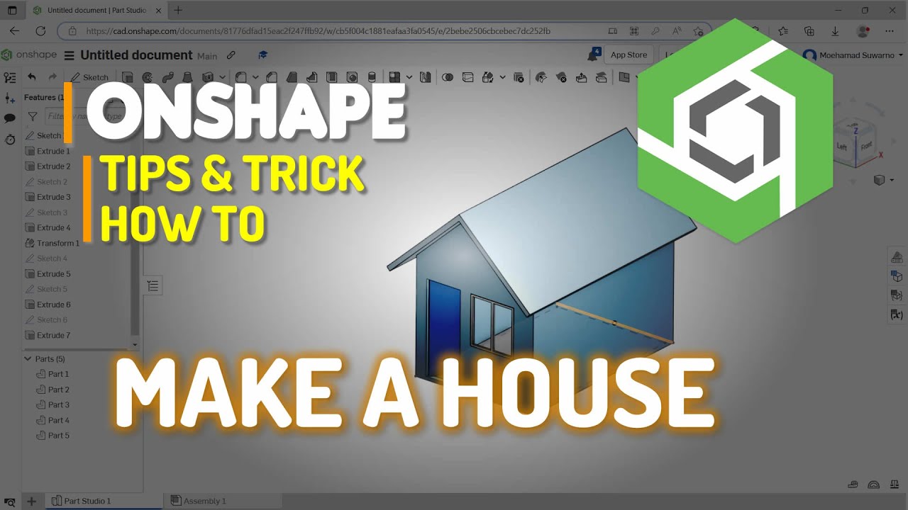 Onshape How To Make A House - YouTube
