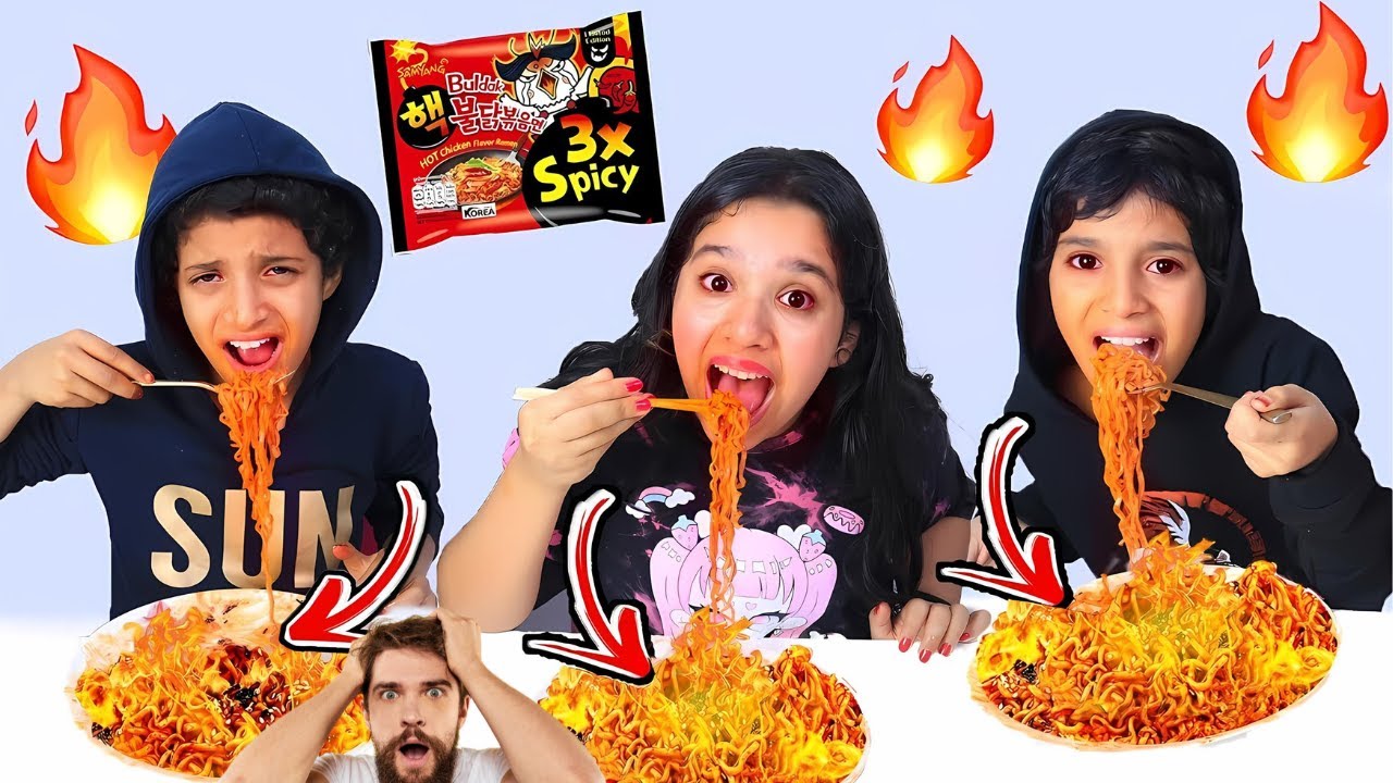 world's spiciest noodles challenge! 🌶️🔥shafa new episode - YouTube