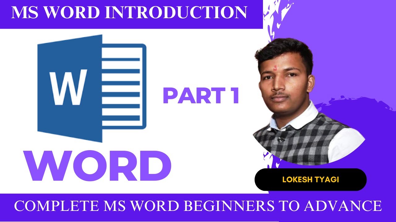Microsoft Word Beginners to Advance Part 1 - YouTube