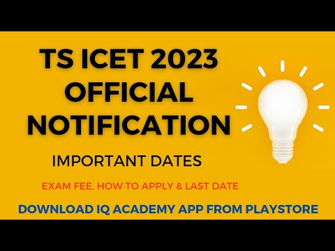 TS ICET 2023 OFFICIAL NOTICE // EXAM DATES // FEE DETAILS // SYLLABUS ...