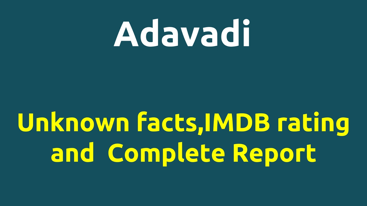 Adavadi |2007 movie |IMDB Rating |Review | Complete report | Story ...