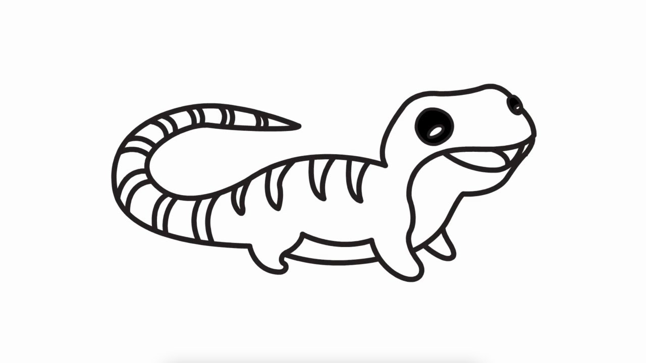 Draw Cute Lizard | Easy & Simple Drawings - YouTube