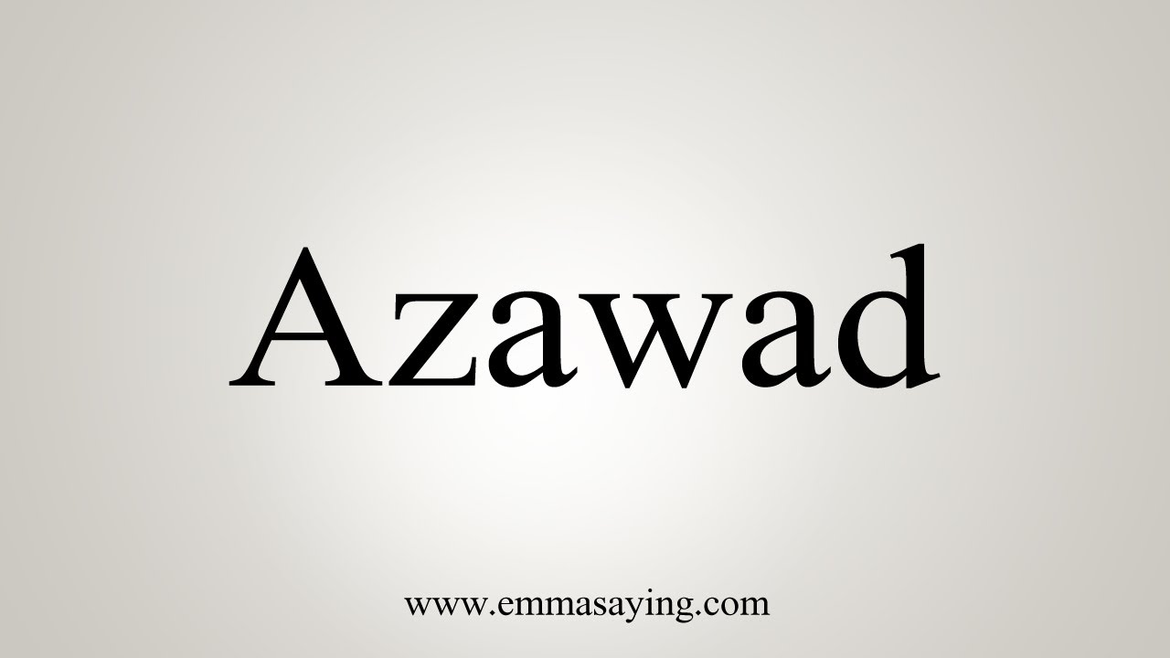 How To Say Azawad - YouTube
