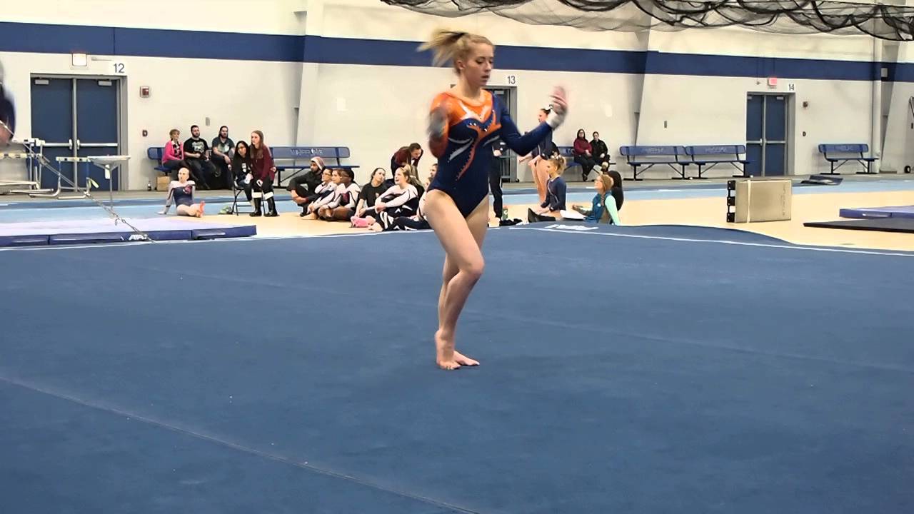 Diandra Duenser - 1/14/16 Varsity Gymnastics Meet - Floor 9.0 - YouTube