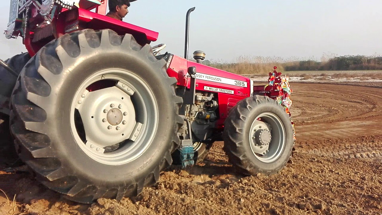 MF375(75hp) & NEWHOLAND 7056 4wd(85hp) & MF385 4wd(85hp) tractors - YouTube