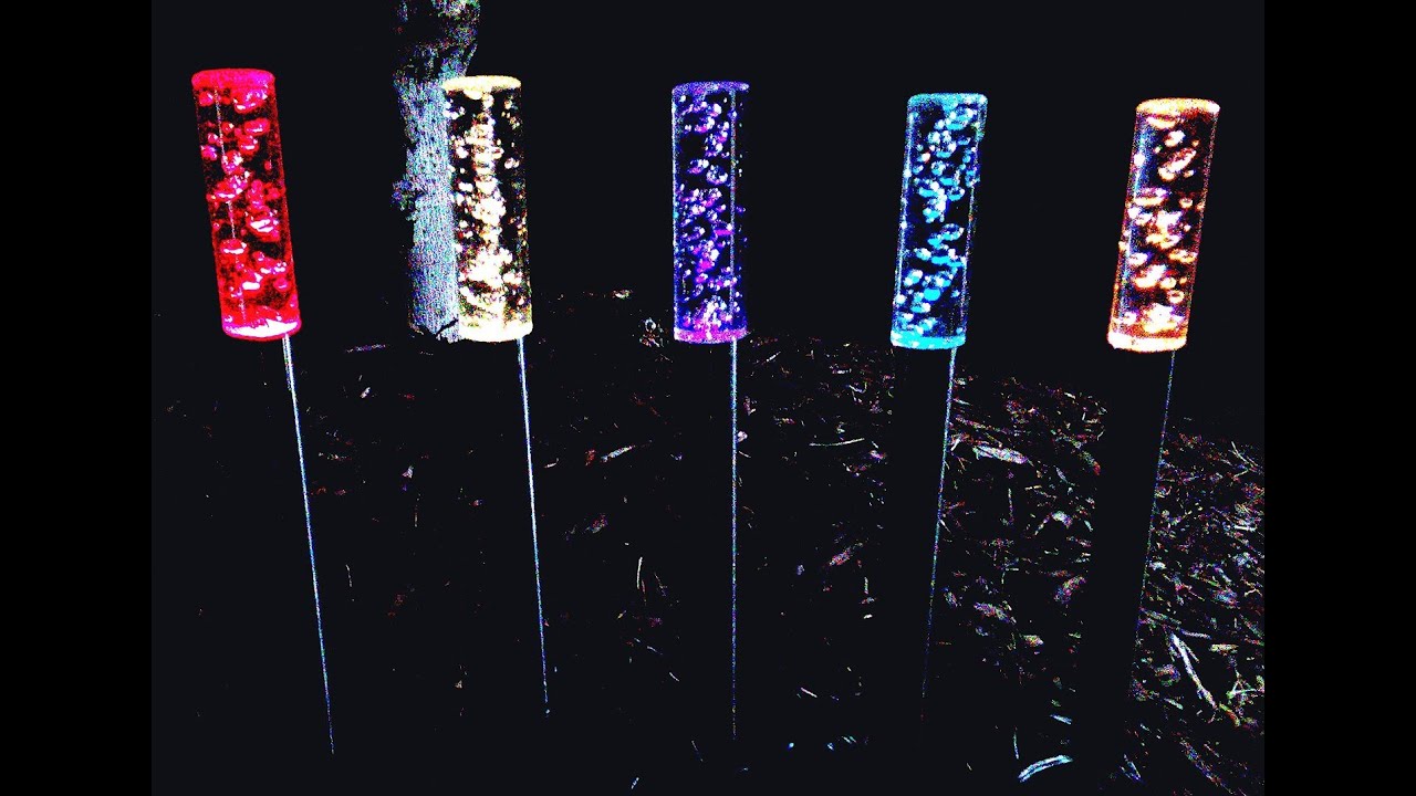 Kingsolar Acrylic Bubble Pack of 5 Solar Light Decoration Stick Stake ...