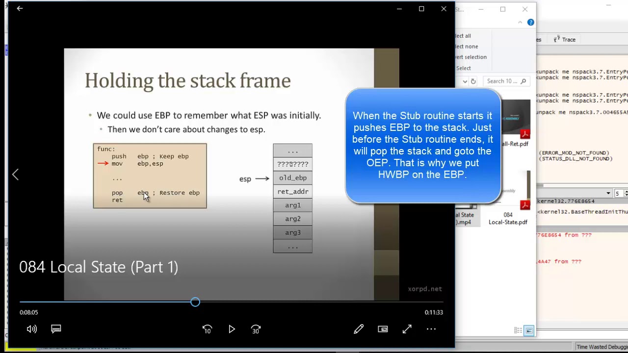 How dump a NSPacker file using x64dbg - YouTube
