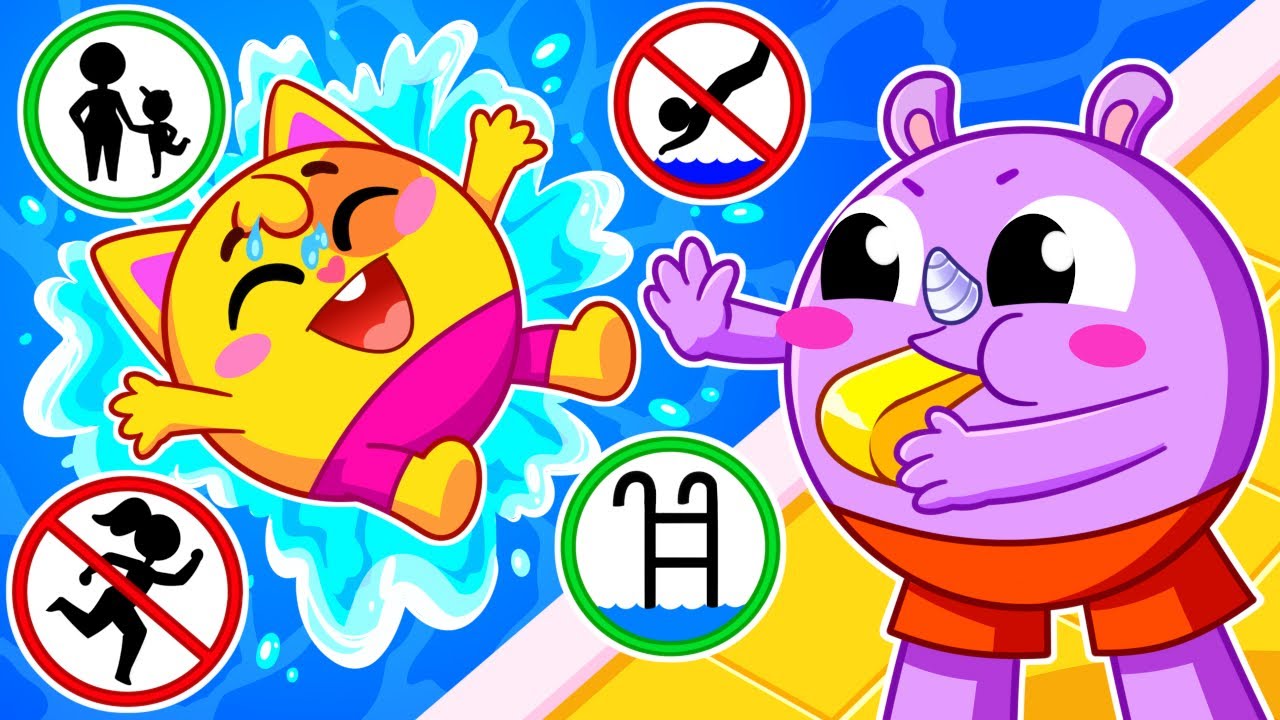 Safety In The Swimming Pool Song | Funny Song For Baby & Nursery Rhymes ...