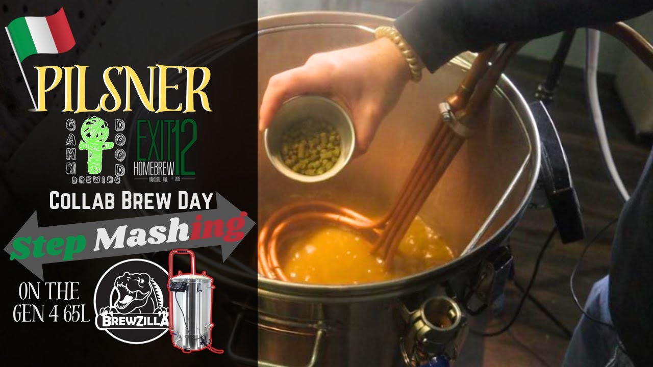 EP #160: Collab Brew Day - First Time EVER Italian Pilsner STEP MASHING ...