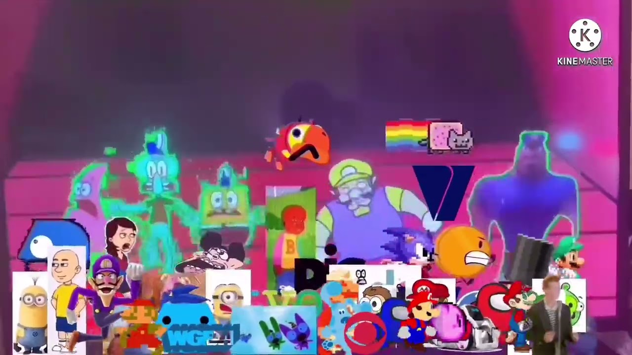 Wario and friends running away from wario apparition add round 10 - YouTube