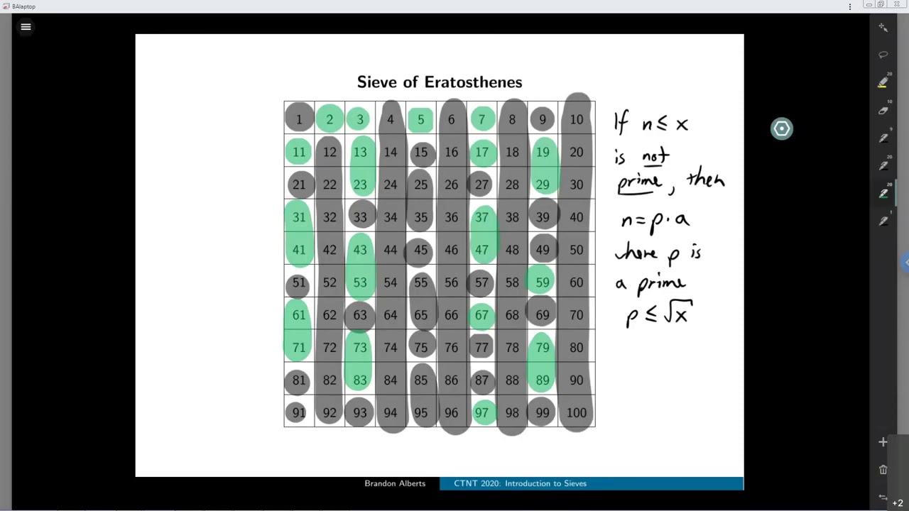Sieves (Brandon Alberts) Lecture 1-5 - YouTube