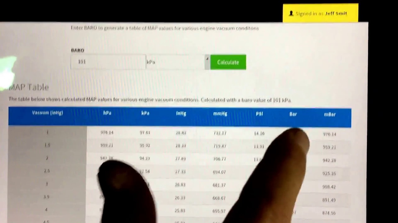 MAPulator - Is that BARO or MAP value correct? - YouTube