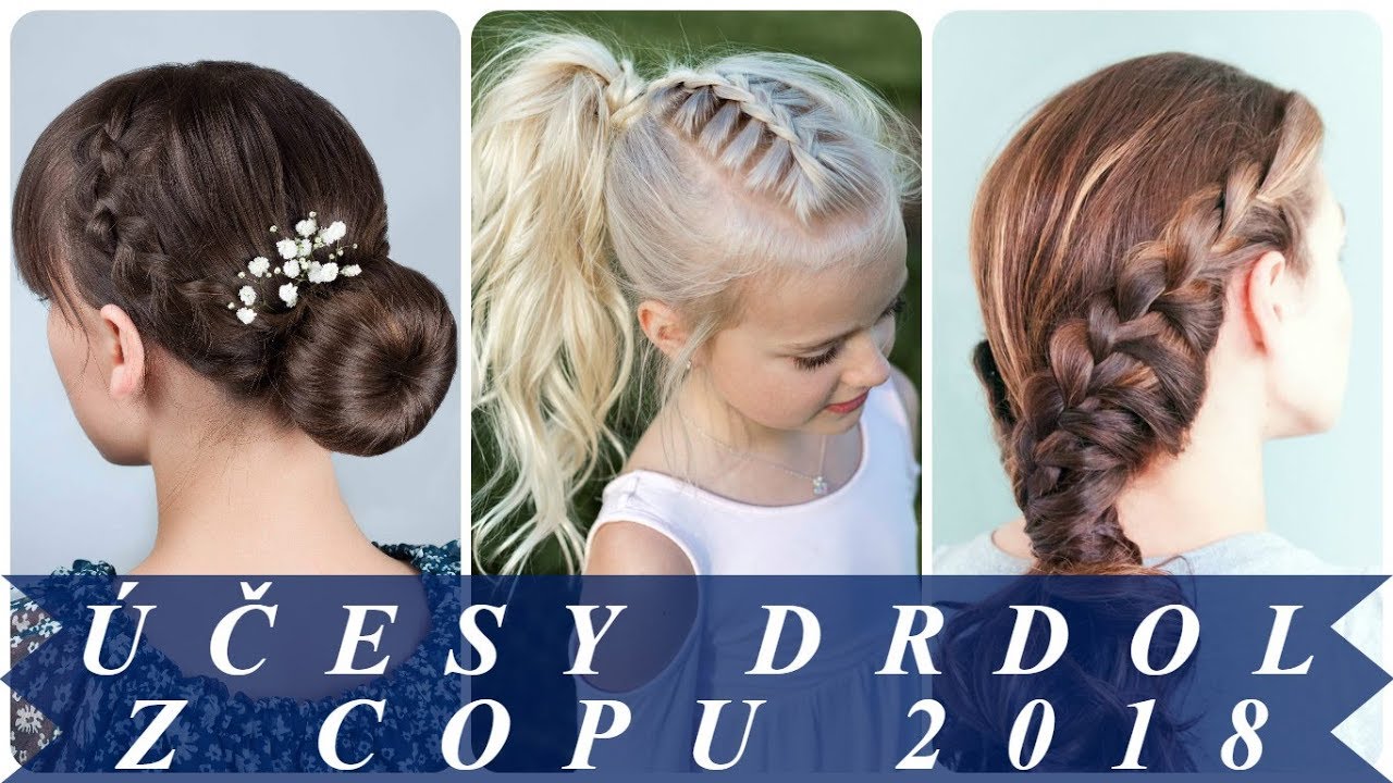 Modní účesy drdol z copu 2018 - YouTube