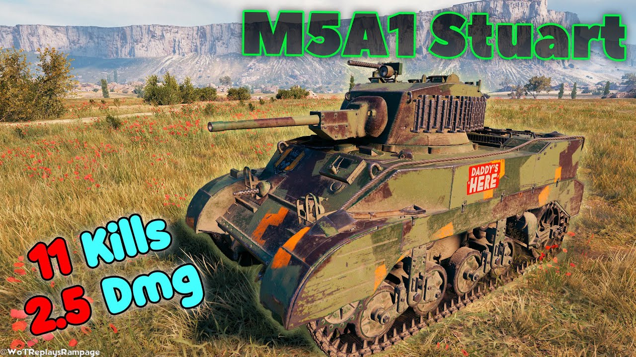 M5A1 Stuart - 11 Frags 2.5K Damage, Master by player _TOYOTA_CELICA ...