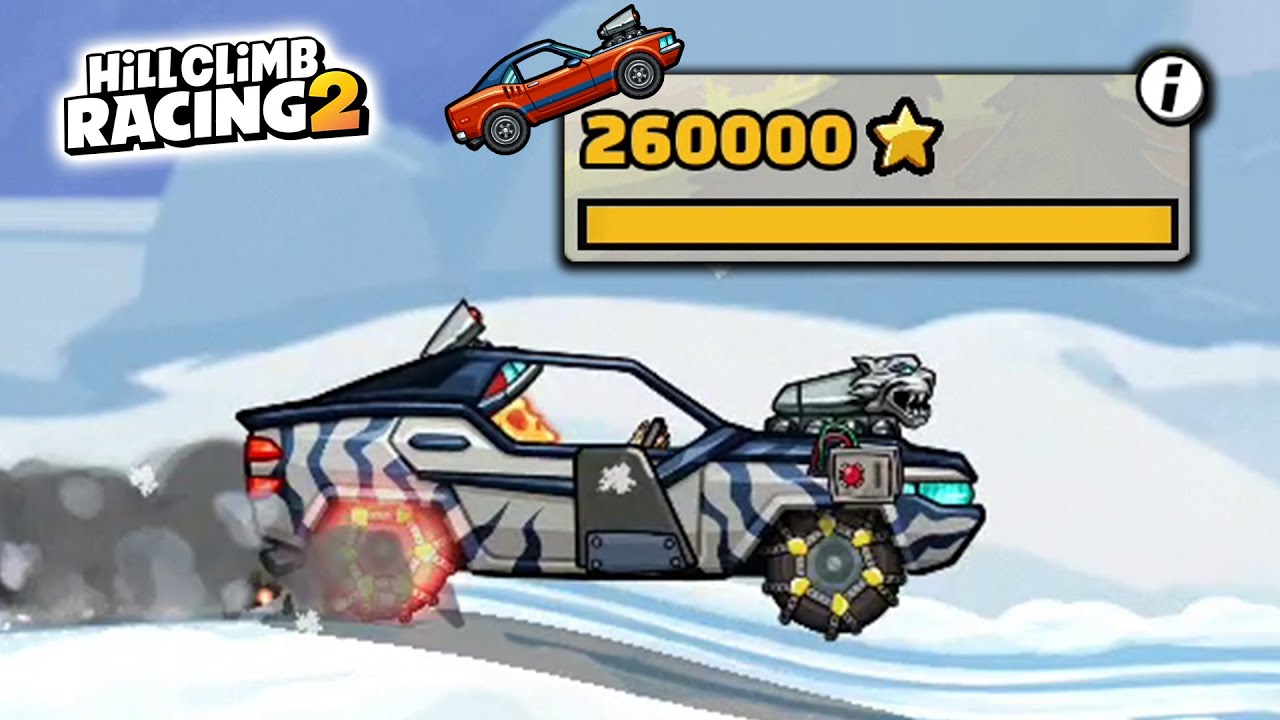 Hill Climb Racing 2 MUSCLE CAR 10km in WINTER - YouTube