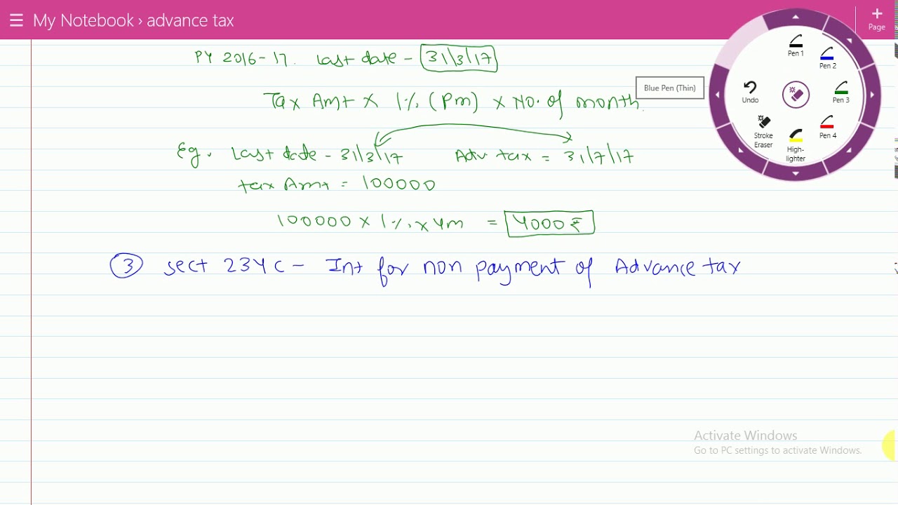 advance tax lecture 02, section 234A,234B,234C BY PRADEEP SIR - YouTube