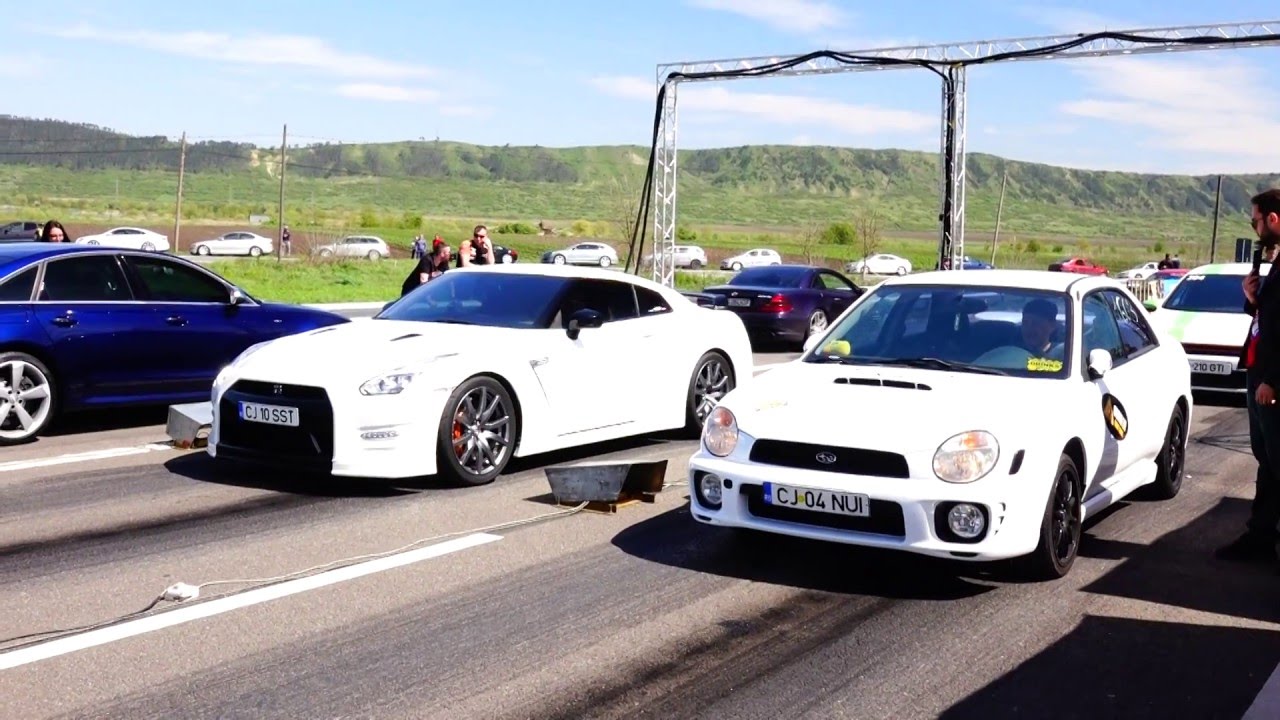 NISSAN GT-R R35 800HP vs SUBARU WRX STI - YouTube