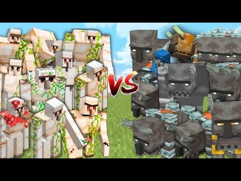 MINECRAFT: IRON GOLEMS V/S RAVAGER FIGHT -EPIC BATTLE #marriageproposal - YouTube