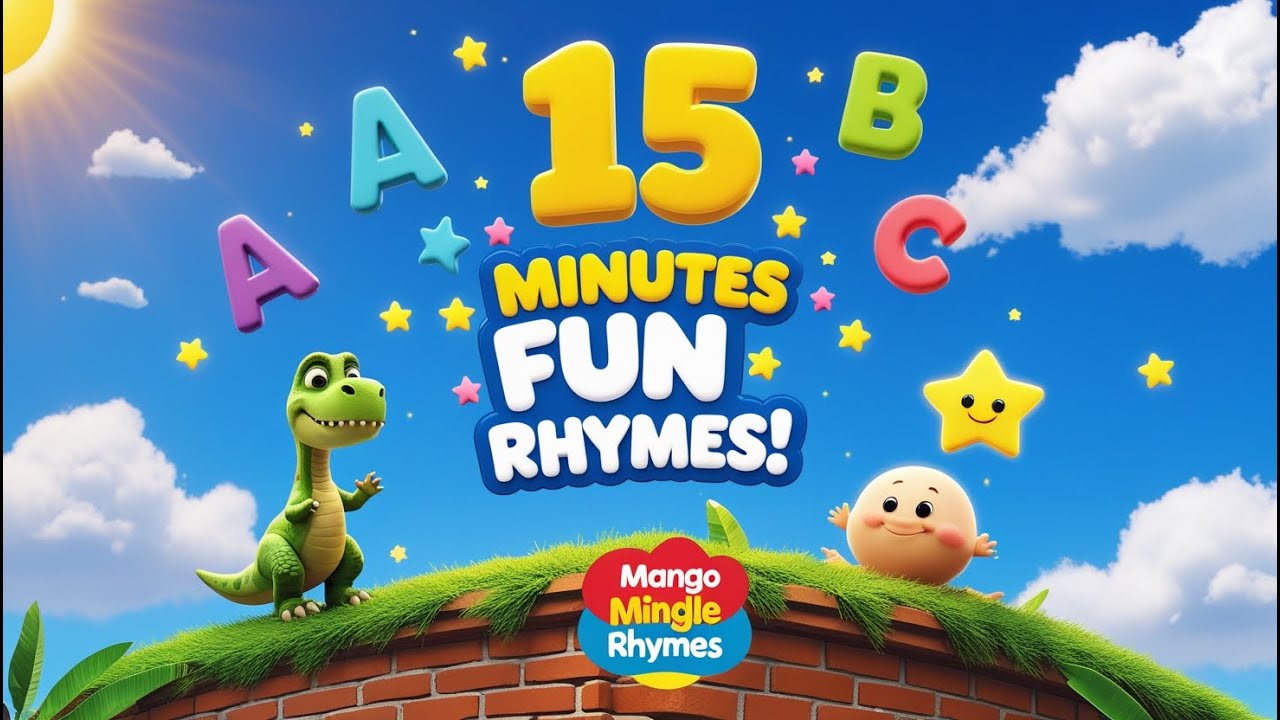 Five Little Dynos, A to Z Phonics +More Mango Mingle kid songs! #nurseryrhymes#kidssong - YouTube