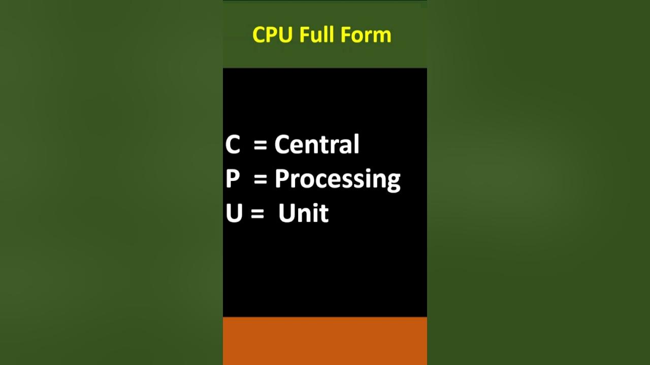 CPU Full Form | Technical Session #shorts #shortvideo #youtubeshorts # ...