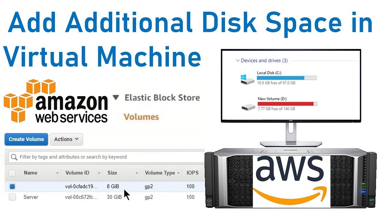 Add Additional Volume (HDD) on Virtual Machine - Amazon Web Services ...