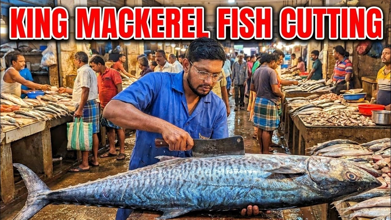 Amazing Big KingFish Cutting Skills | Expert Fish Cutter King Fish ...